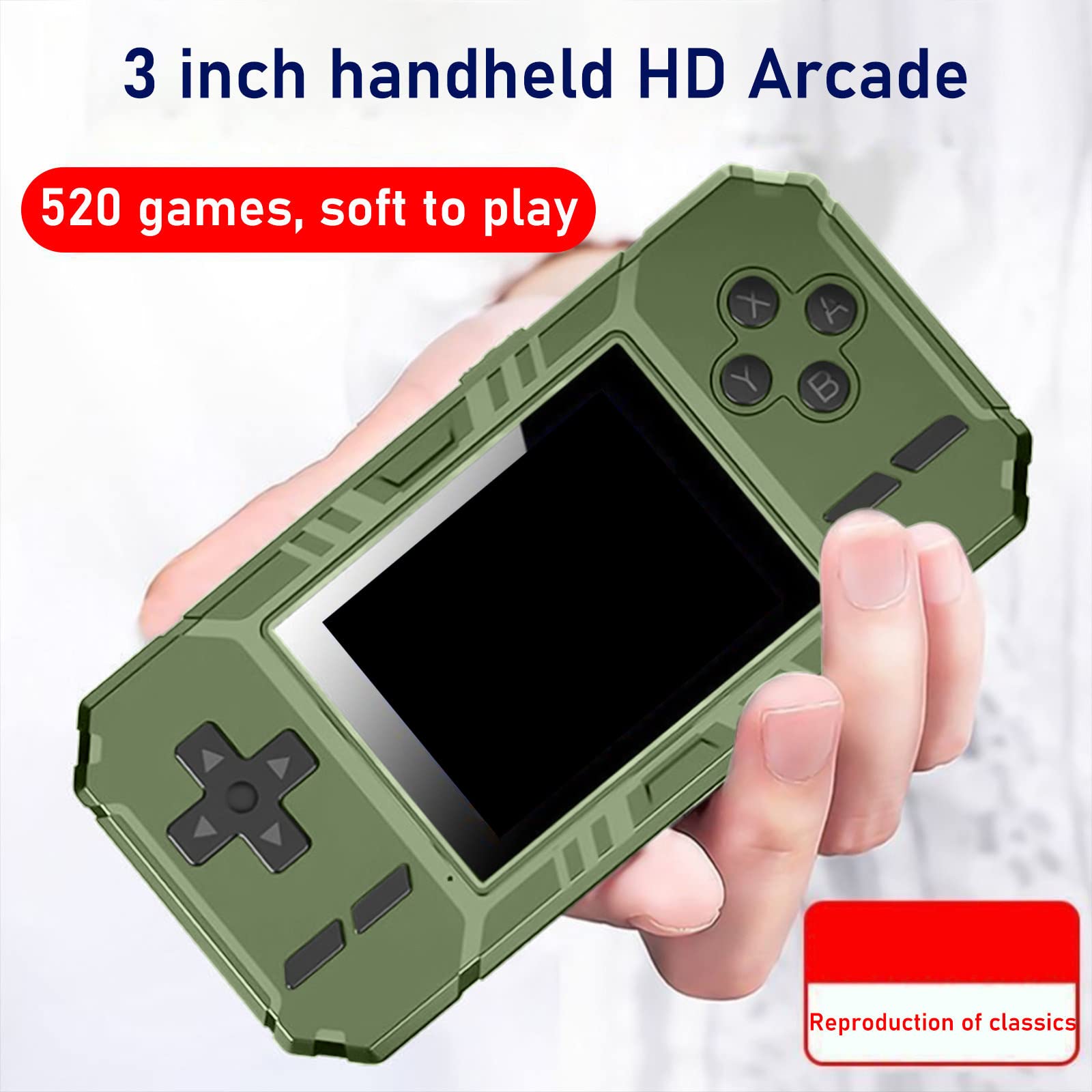 Handheld Game Console 2.4 Inch Games Consoles Built-in 520 Rechargeable Battery Portable Style Game Consoles