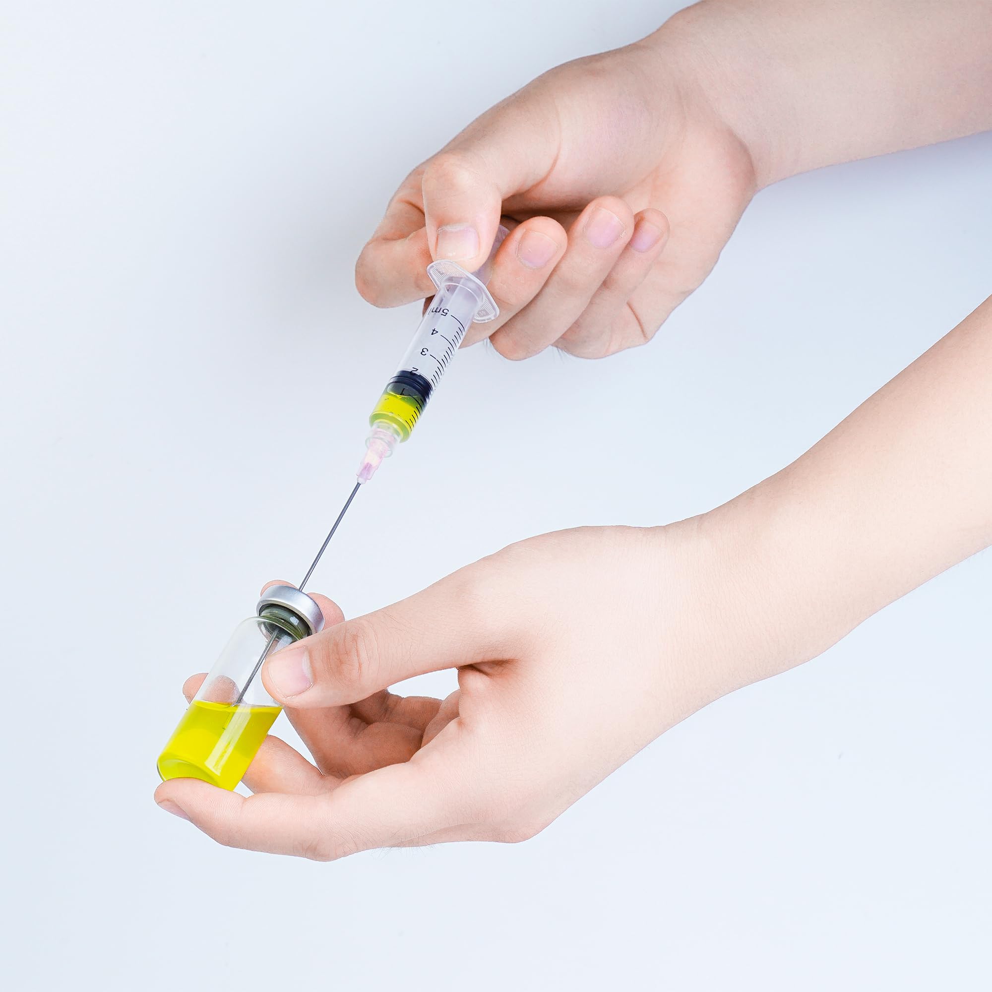 otwooi Syringes with 18 Ga Blunt Tip Needle, for Precision Liquid Handling and Refilling - 5ml 10ml 20ml 30ml Syringe Blunt Needles, Ideal for Liquids, Adhesives, and Oils(5ml, 5pcs)