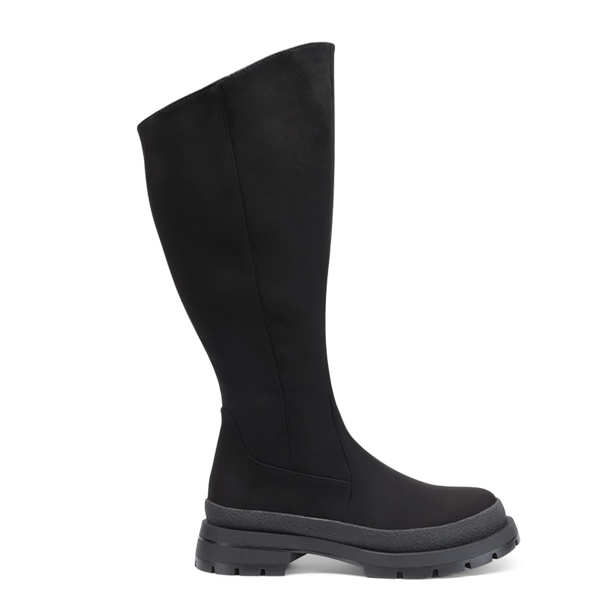 DREAM PAIRS Boots For Women Knee High, Chunky Platform Side Zip Lug Sole Boots For Women Black/suede, Size 8.5 Sdkb2210w Mesmerize