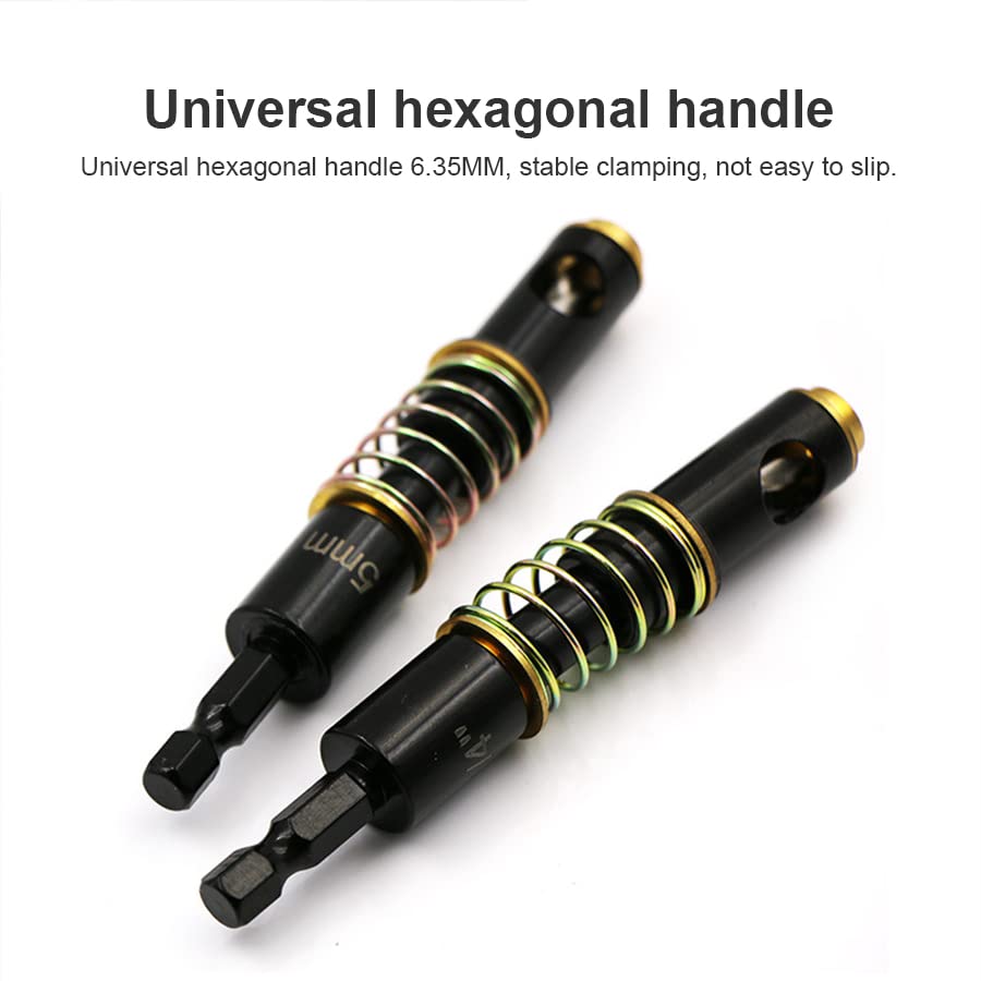 MOPNTT Black Hinge Drill Bits, Self Centering Hinge Drill, Hex Shank Center Drill Bit, Door Window Cabinet Centering Drill Bits Hinge Opening Tool (1/4 Inch)