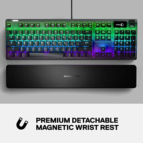SteelSeries Apex 7 Mechanical Gaming Keyboard β OLED Smart Display β USB Passthrough and Media Controls β Tactile and Quiet β RGB Backlit (Brown Switch)
