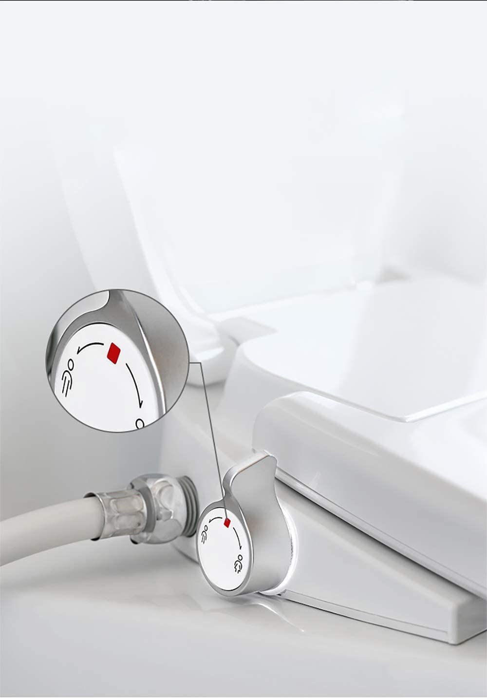 Smart Toilet Seat - Electronic Bidet Seat - Hot Water Bidet Toilet - Night Light - Tankless - Air Dryer