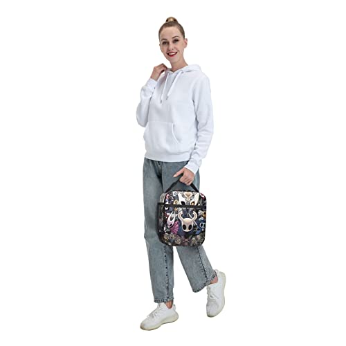 HashKinwin Reusable Insulated Lunch Bags Detachable Handle Lunchbox Bag Meal Tote Bag For Women Men