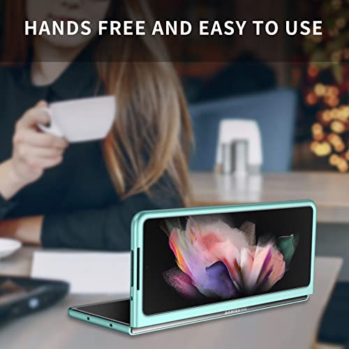 SHIEID Samsung Z Fold 3 Case, Z Fold 3 Case Ultra-Thin Phone Case Protective Cover for Samsung Galaxy Z Fold 3 5G Fashion PC Back Cover, Sky Blue