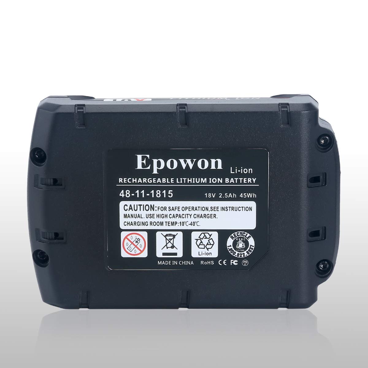 Epowon 2500mAh 18Volt Replacement Battery for Milwaukee 18V M18 Battery XC Compact 48-11-1811 48-11-1815 48-11-1820 Power Tools