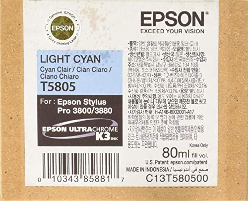 Epson T5805 UltraChrome K3 Light Cyan Cartridge Ink