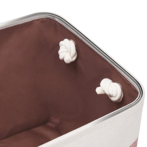 Syeeiex Set of 6 for Storage Cubes, Storage Bin Cubes for Clothes Storage , 10.5'' X 10.5'' X 11'' Cube Storage Bins with Rope Handles, Home, Nursery Home,