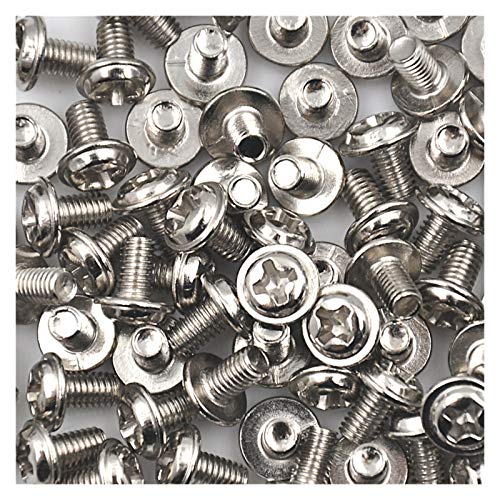 Kigauru Screw 100Pcs M3 Screw M3X5 5mm PC Case Hard Drive Precision PSU 6/32" Hex Screws for Computer Floppy DVD ROM Motherboard 7mm