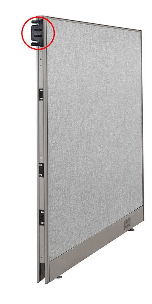 GOF Single Office Partition, Large Fabric Room Divider Panel, Custom Built Workstation 24" W x 72" H