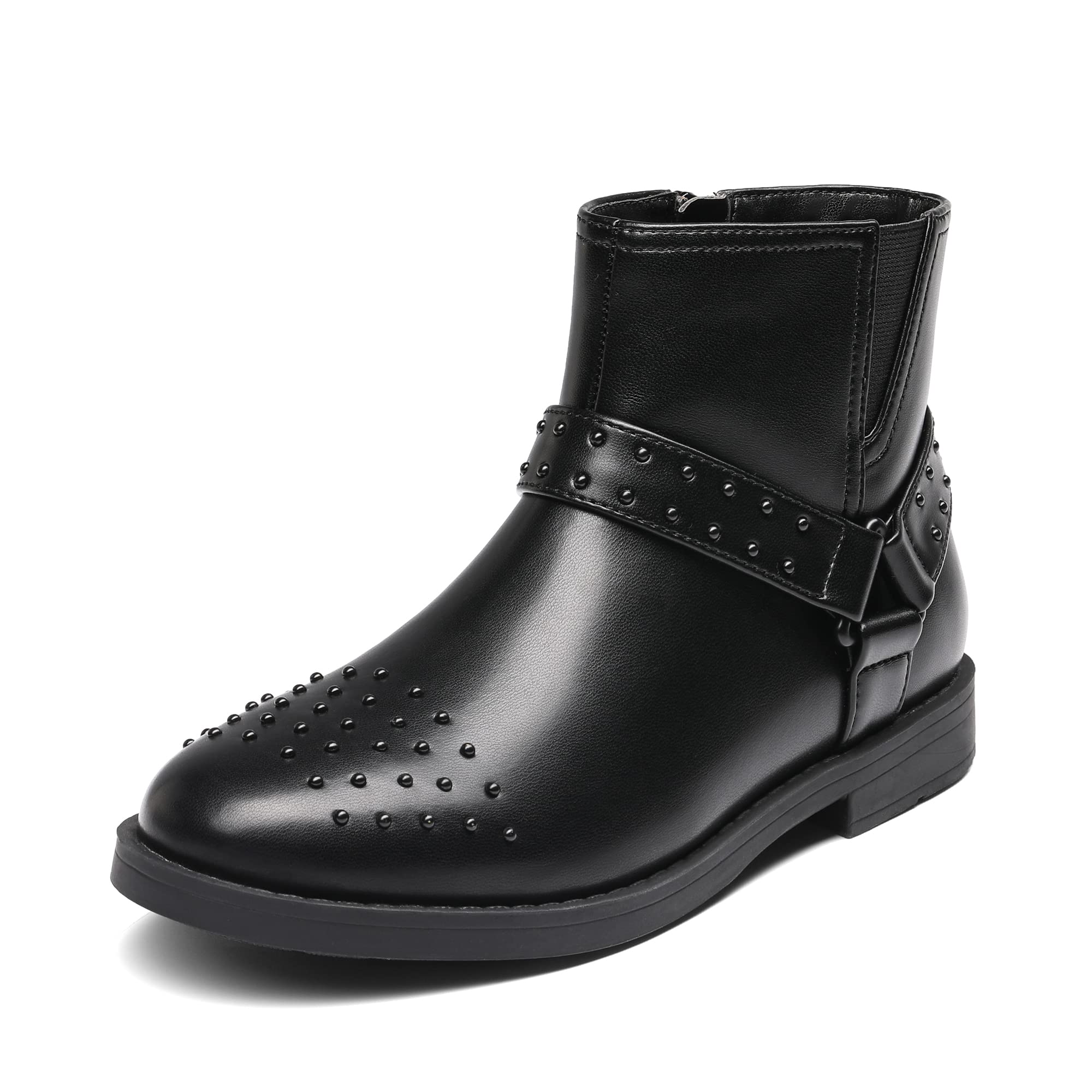 DREAM PAIRS Girls SDBO223K Boots Ankle Fashion Boots Little Kid/Big Kid Size 2 BLACK