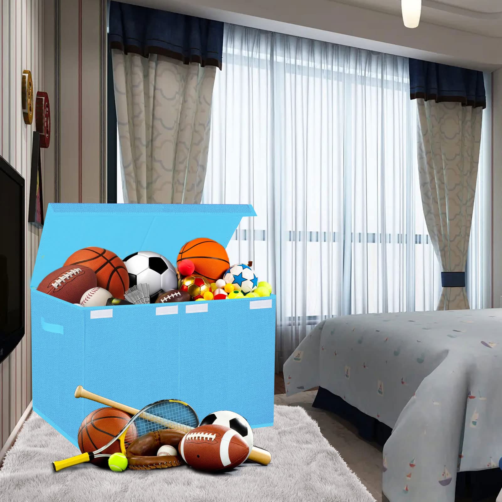 JAYSDAYLY Toy Box for Kids,Collapsible Large Toy Storage Boxes Chest Organizer for Boys,Girls 24.5 * 13 * 16 inches