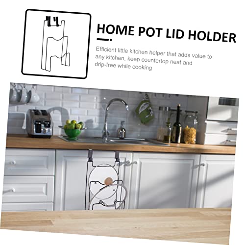 YARNOW Kitchen Cabinet Door Lid Holder Cutting Board Holder Stand Pan Lid Holder Metal Brackets Pans Organizer Rack Wall Mounted Lid Rack Pot Lids Holder Pot Lid Holder for Kitchen Iron