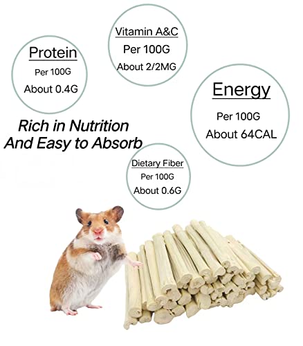 XLpeixin 300g Snacks Sweet Bamboo Chew Toy for Rabbits Chew Sticks for Hamster Chinchilla Guinea Pig,Molar Treats Snack for Small Animalsā¦