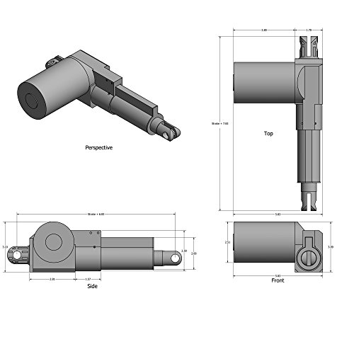 Linear Actuator Heavy Duty Force Motion 400lb Capacity 3 Inch Stroke
