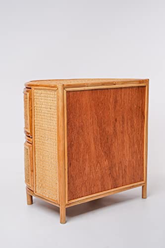 Handmade Bedside Table with Drawers, Night Stand, End Table, Baby Keepsake, Nursery Decor, Bohemian, Rattan Seagrass