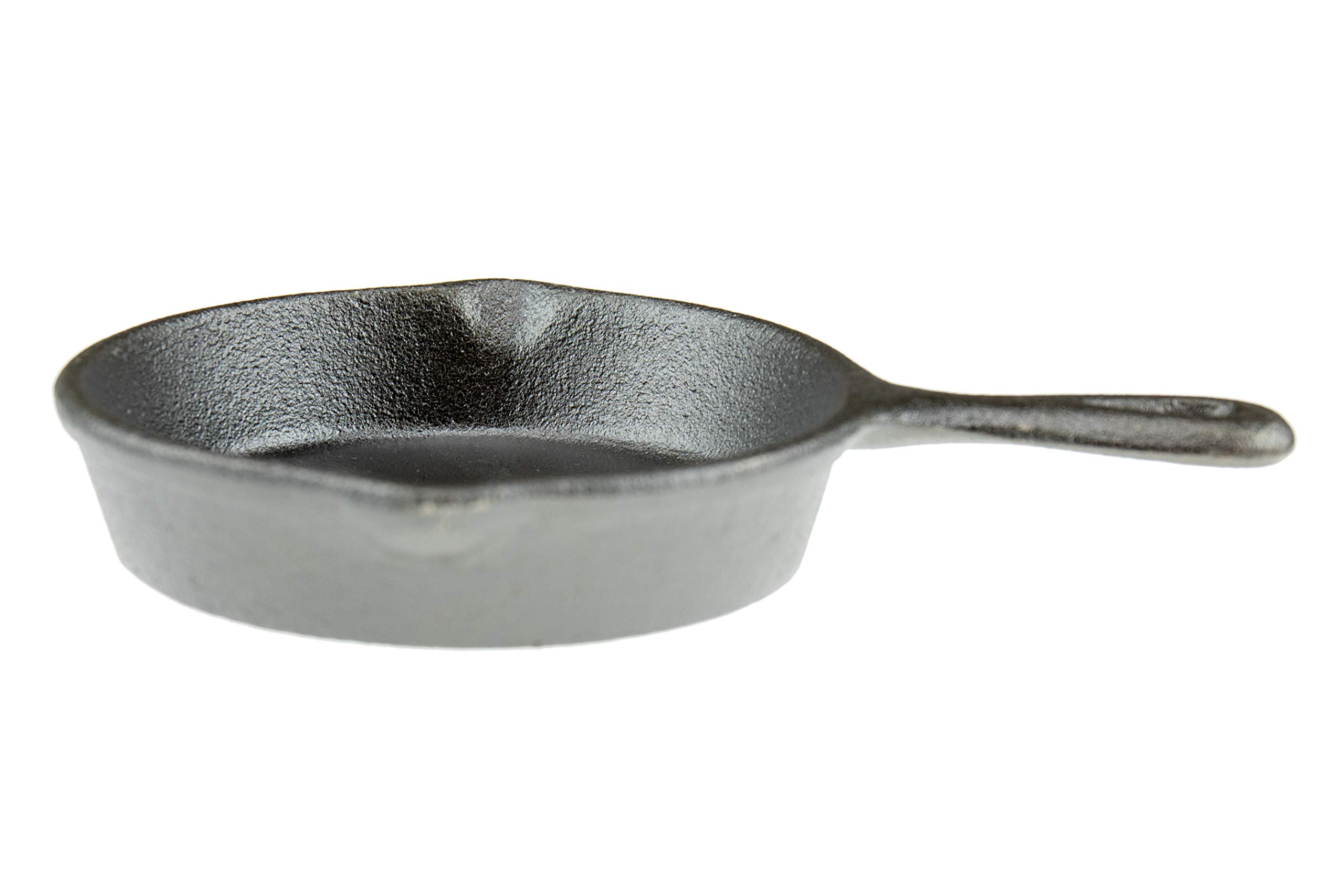 Heavy Duty Pre Seasoned Mini Cast Iron Skillet Set of 3, Oven Safe Cooker, Black