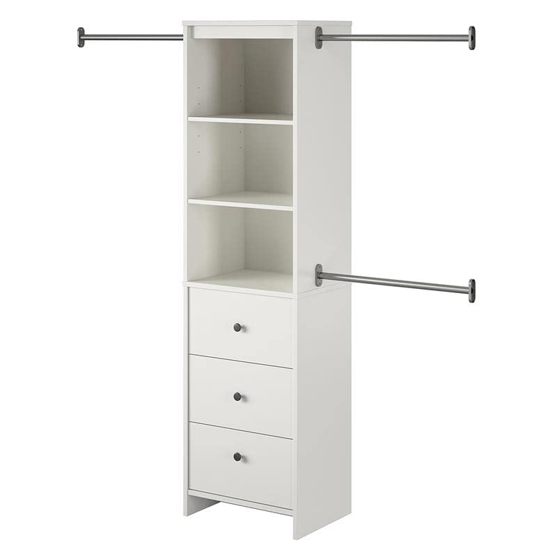 Systembuild Evolution Beckett Closet Storage Organizer, White