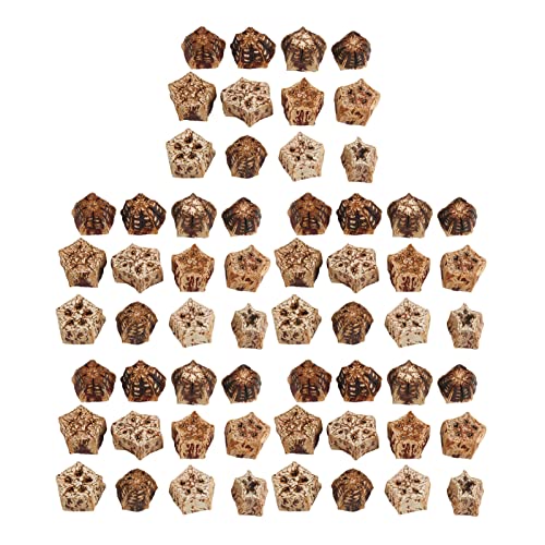 Pssopp Bird Chewing Blocks Toy,Decorative Dried Nut Wood Bird Block Toys Decorative Five Pointed Bird Toy for Bird Supplies Hamsters Totoros Rabbits