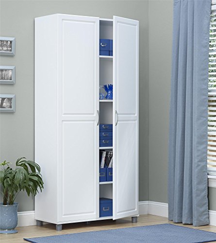 SystemBuild Kendall 36" Utility Storage Cabinet - White & Kendall 16" Utility Storage Cabinet - White
