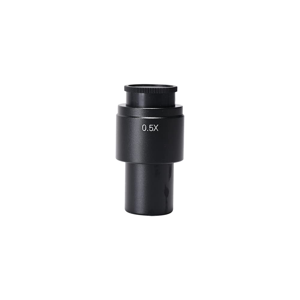 HAYEAR Industry Microscope Lens C Mount Eyepiece Lens Tube 0.35X 0.5X 1X 2X for Optical Zoom 0.7X - 4.5X Monocular Lens (0.5X)