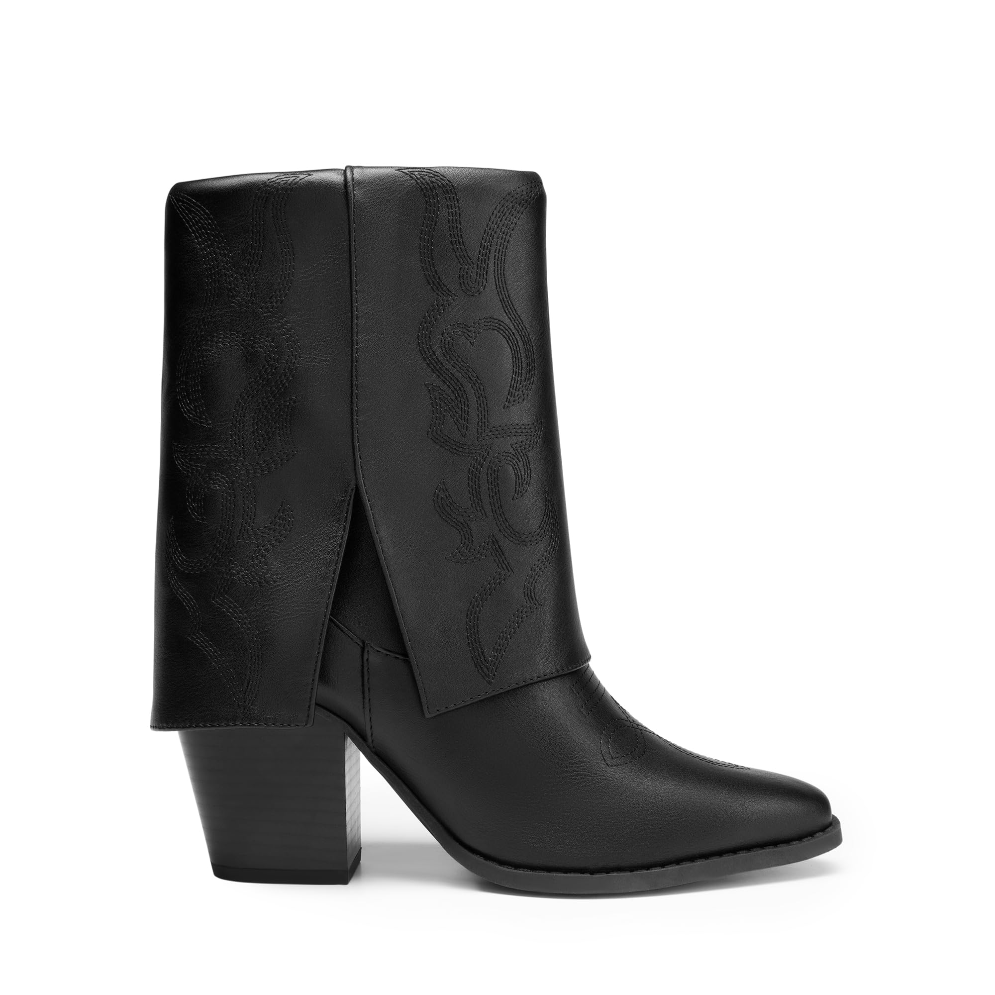 DREAM PAIRS Women's Black Riding Combat Motorcycle Mid Calf Winter Boots Size 9 Truly