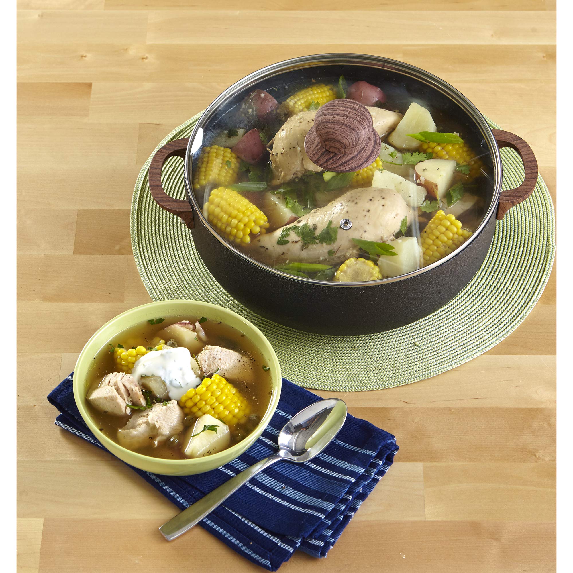 Imusa Stone Caldero, 6.9 Quart, Black