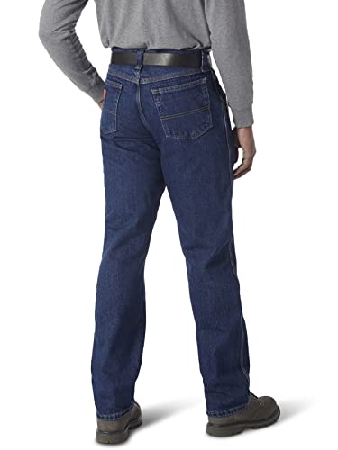 Wrangler Riggs Workwear mens Relaxed Fit Five Pocket jeans, Antique Indigo, 38W x 30L US