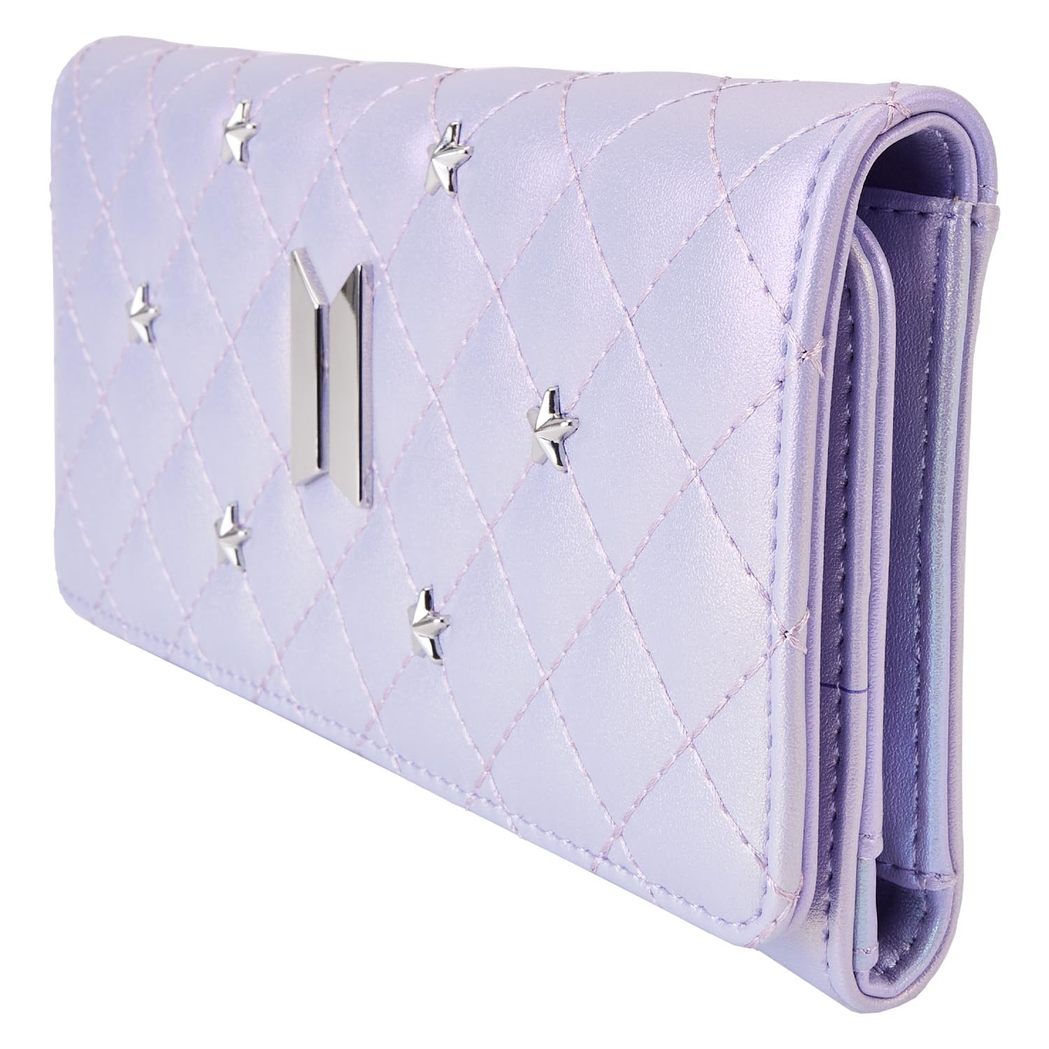 Loungefly BTS Logo Iridescent Purple Flap Wallet
