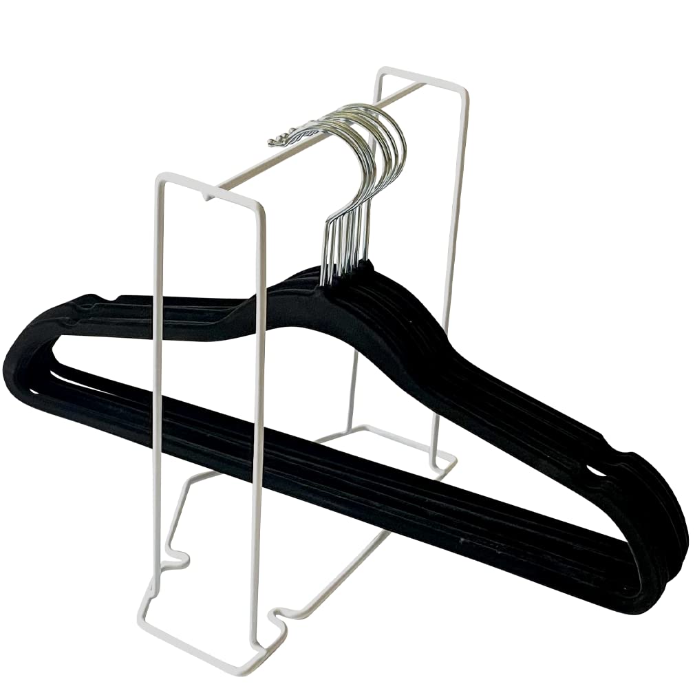Evelots Hanger Organizer-Wall Mount/Free Standing-Laundry/Closet-Up To 50 Hanger