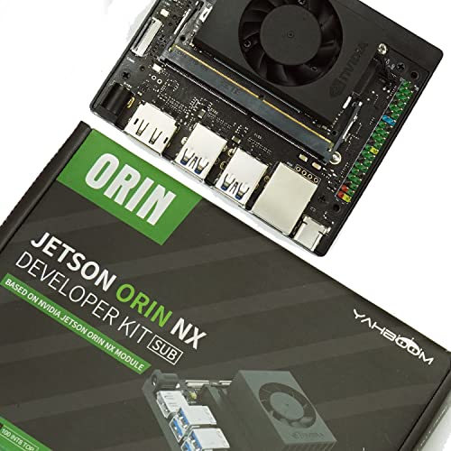 Yahboom Jetson Orin NX Development Kit with 19 V DC Power Supply IMX219-77 Camera M.2-Key E Networking Module AI Edge Computing (Orin NX 8GB Camera Advanced Kit)