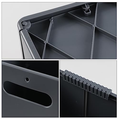 Esdiplot 4-Pack Foldable Cube Storage Bin, Collapsible Cube Organizer Bins, for Closet, Shelves, Offices, Toys, Vinyl Record, Gray