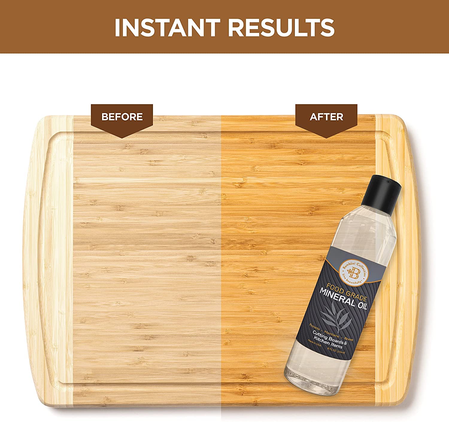 In-Drawer Knife Block Organizer and Food Grade Mineral Oil
