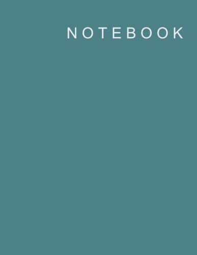 Notebook: Unlined/Plain Notebook - Large (8.5 x 11 inches) - 106 Pages | Deep Turquoise Softcover Paperback