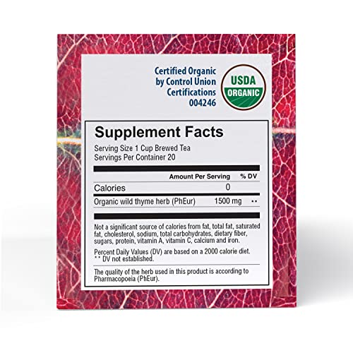 Good Nature Organic Wild Thyme Tea, 20 count, 30 grams