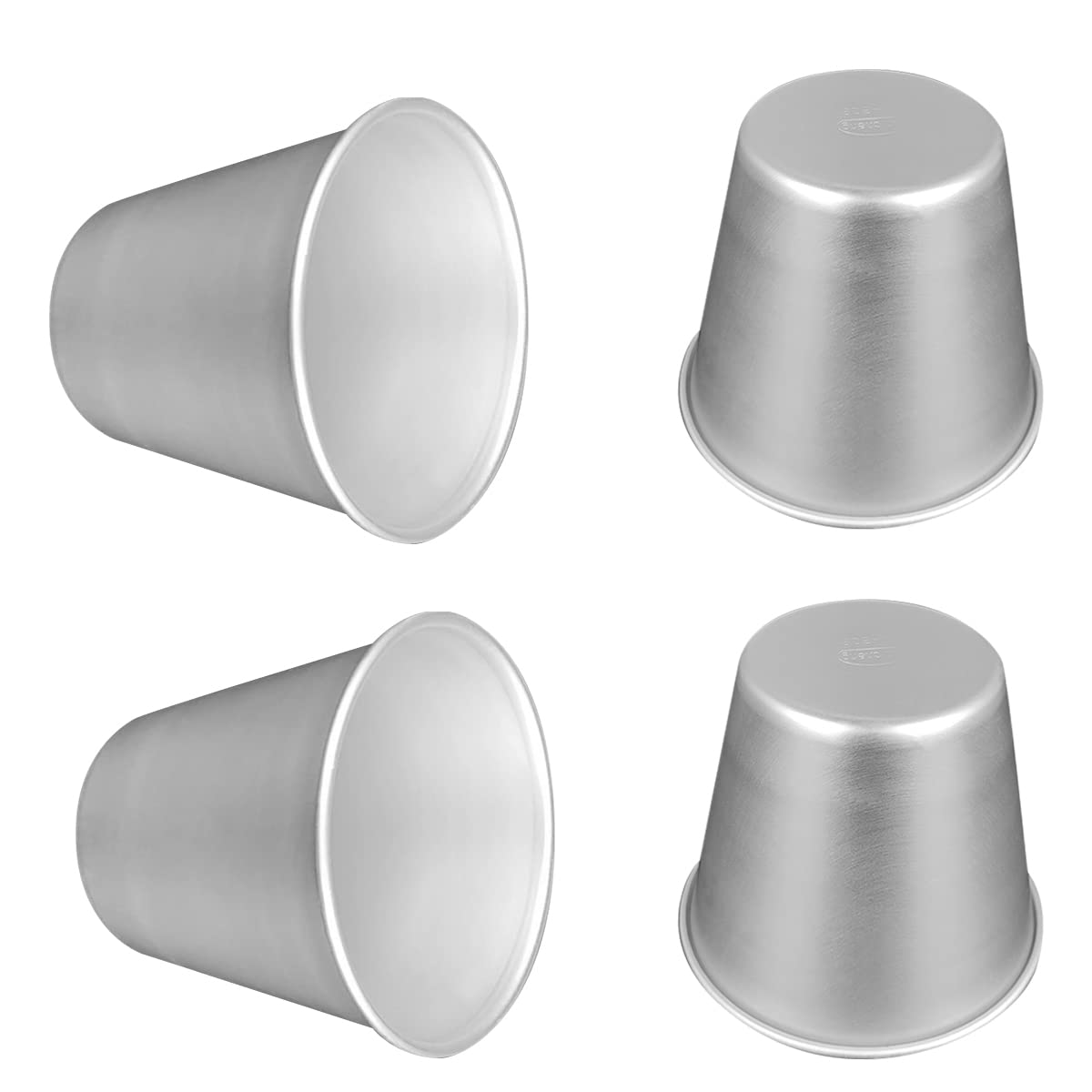 Good news 12 Pieces Pudding Molds for Baking Single Muffin Tin Cupcake Tin Ramekins Cups Nonstick Souffle Darioles Mould Aluminum,3.15 inch Height