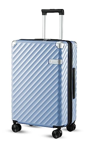 LUGGEX PC 24 Inch Luggage with Spinner Wheels - Hardside Expandable Medium Checked Luggage - Aluminum Corner for Hassle-free Travel
