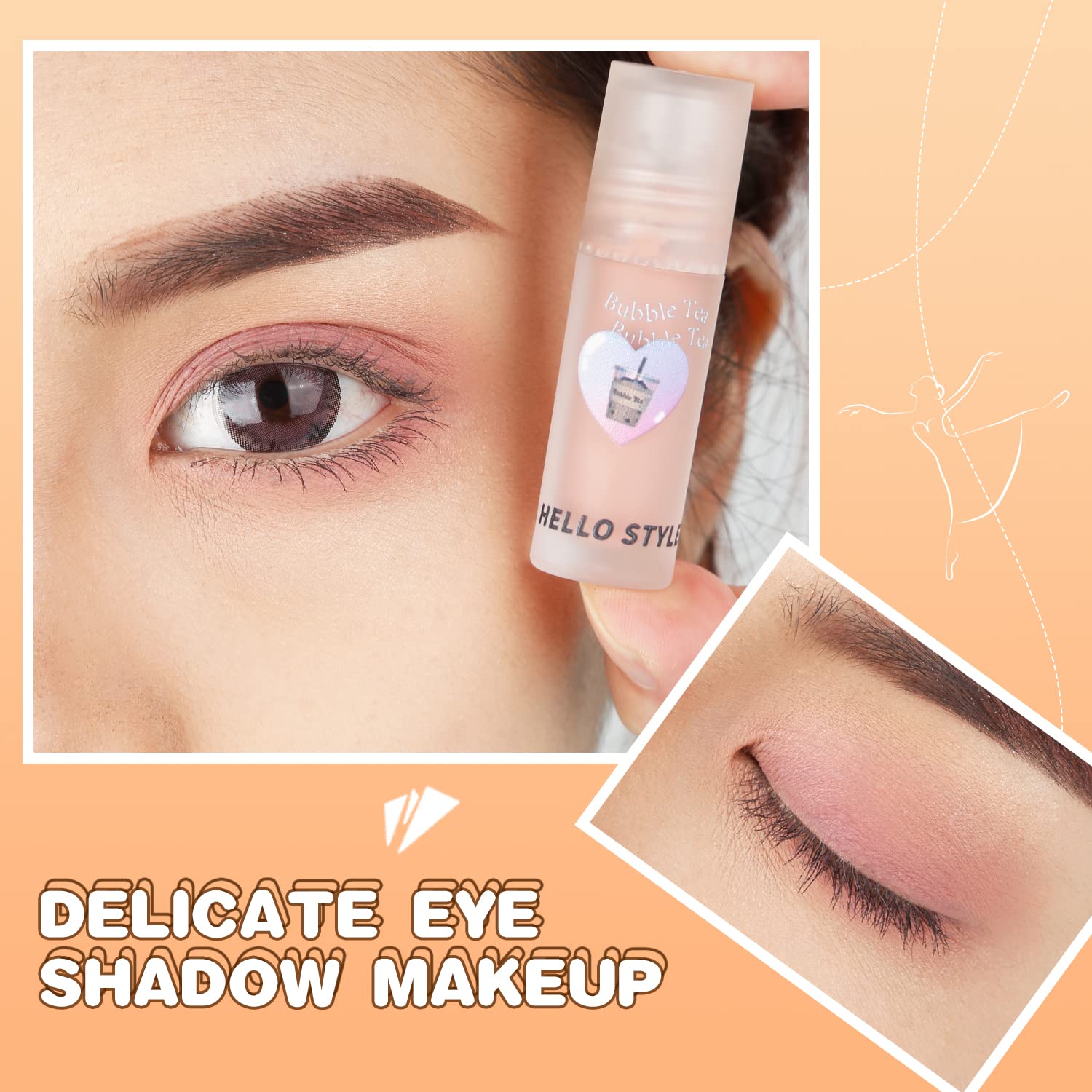 Liquid Eyeshadow Matte Natural Naked, Korean Cream Liquid Neutral Eye Shadow Matte,Waterproof Smudgeproof High Pigmented Matte Long Lasting Liquid Eyeshadow Sets, No Shimmer Easy to Apply Eye Makeup
