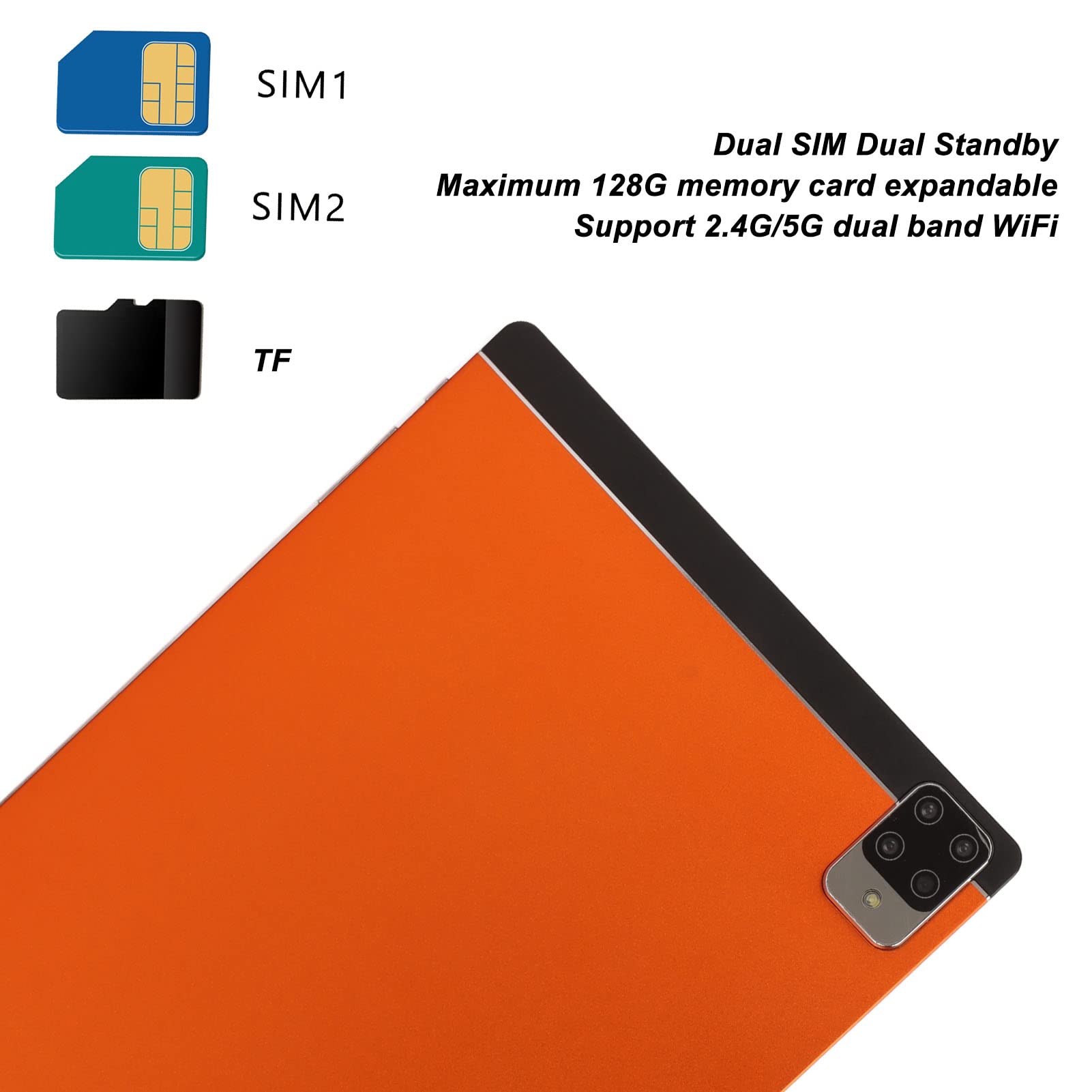 HD Tablet, Night Mode Octa Core CPU 6GB RAM Aluminium Alloy US Plug 100240V Office Tablet for Home (US Plug)