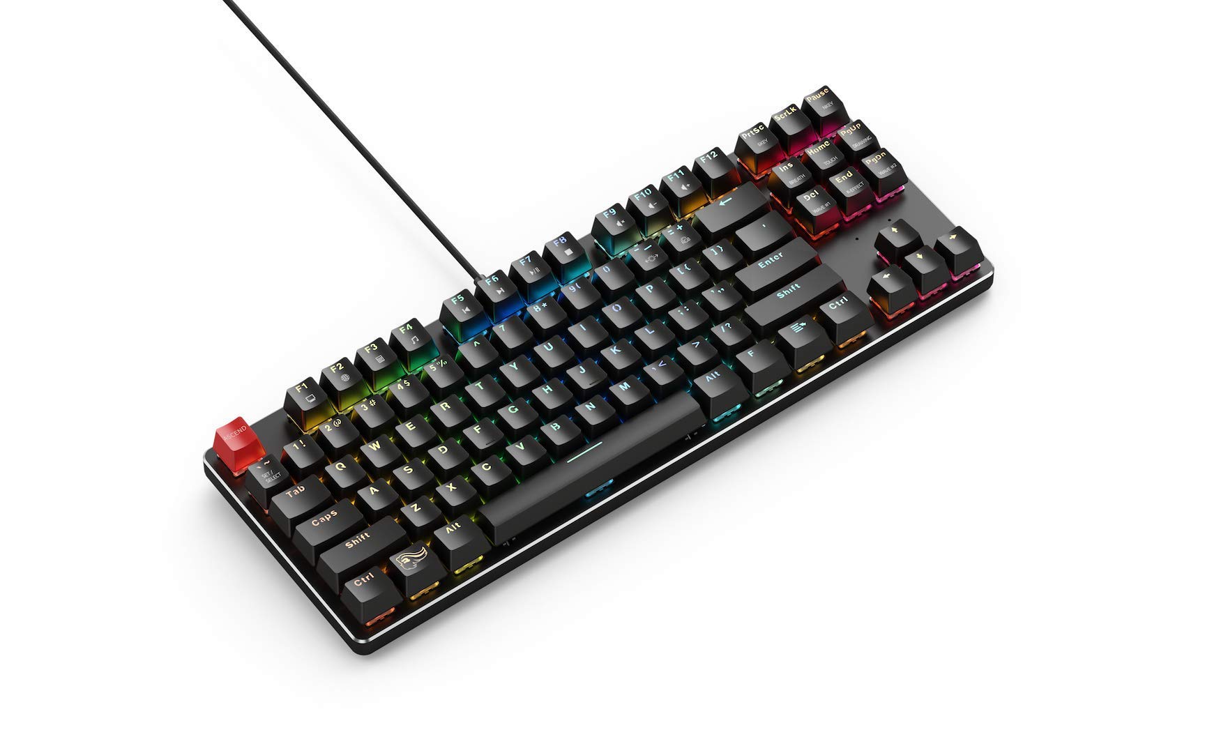 Gaming Keyboard and Mouse Combo - Glorious GMMK 87% Percent Backlit RGB TKL Mechanical Keyboard + Model O Wired Gaming RGB Matte Black Mouse