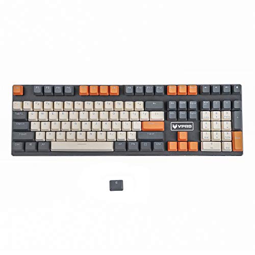 YMDK Double Shot 108 Dyed PBT Shine Through OEM Profile Rainbow Carbon Sunset Keycap for MX Switches Mechanical Keyboard(Only Keycap) (Carbon)