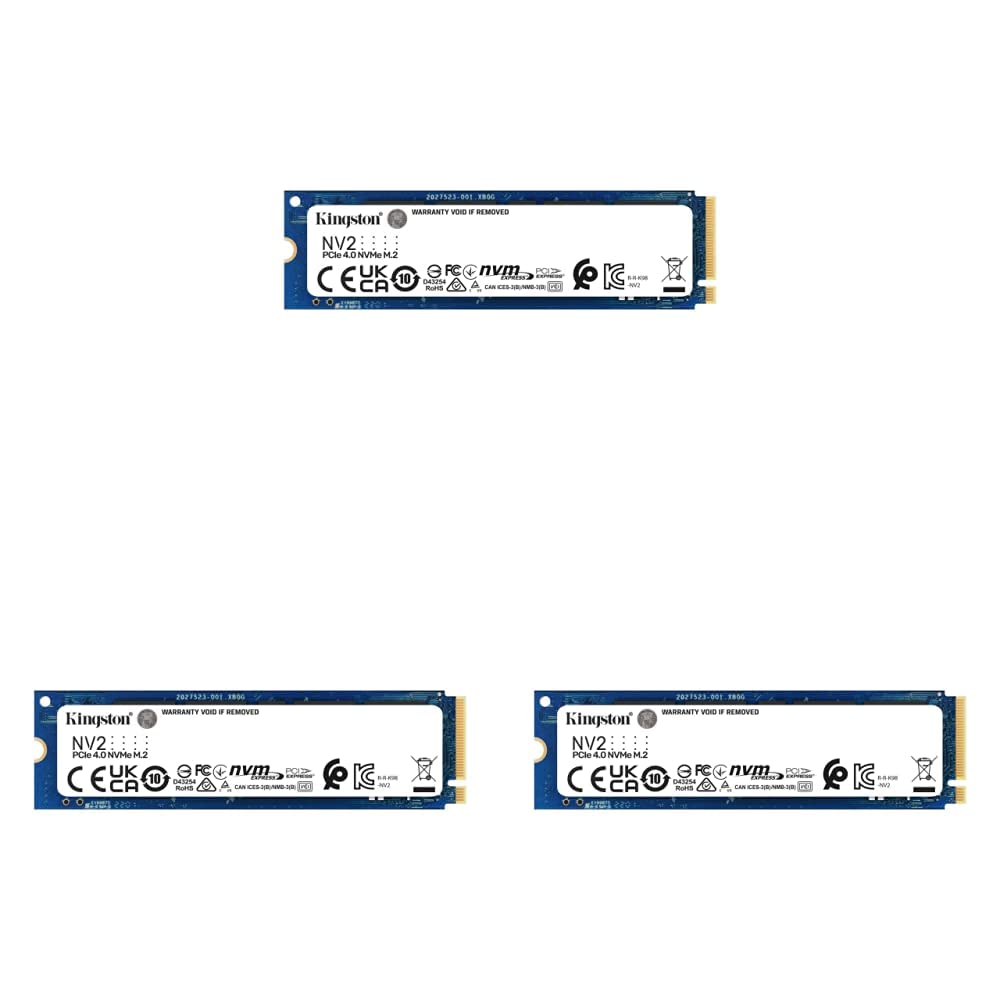 Kingston NV2 2TB M.2 2280 NVMe Internal SSD & NV2 500G M.2 2280 NVMe Internal SSD & NV2 1TB M.2 2280 NVMe Internal SSD | PCIe 4.0 Gen 4x4