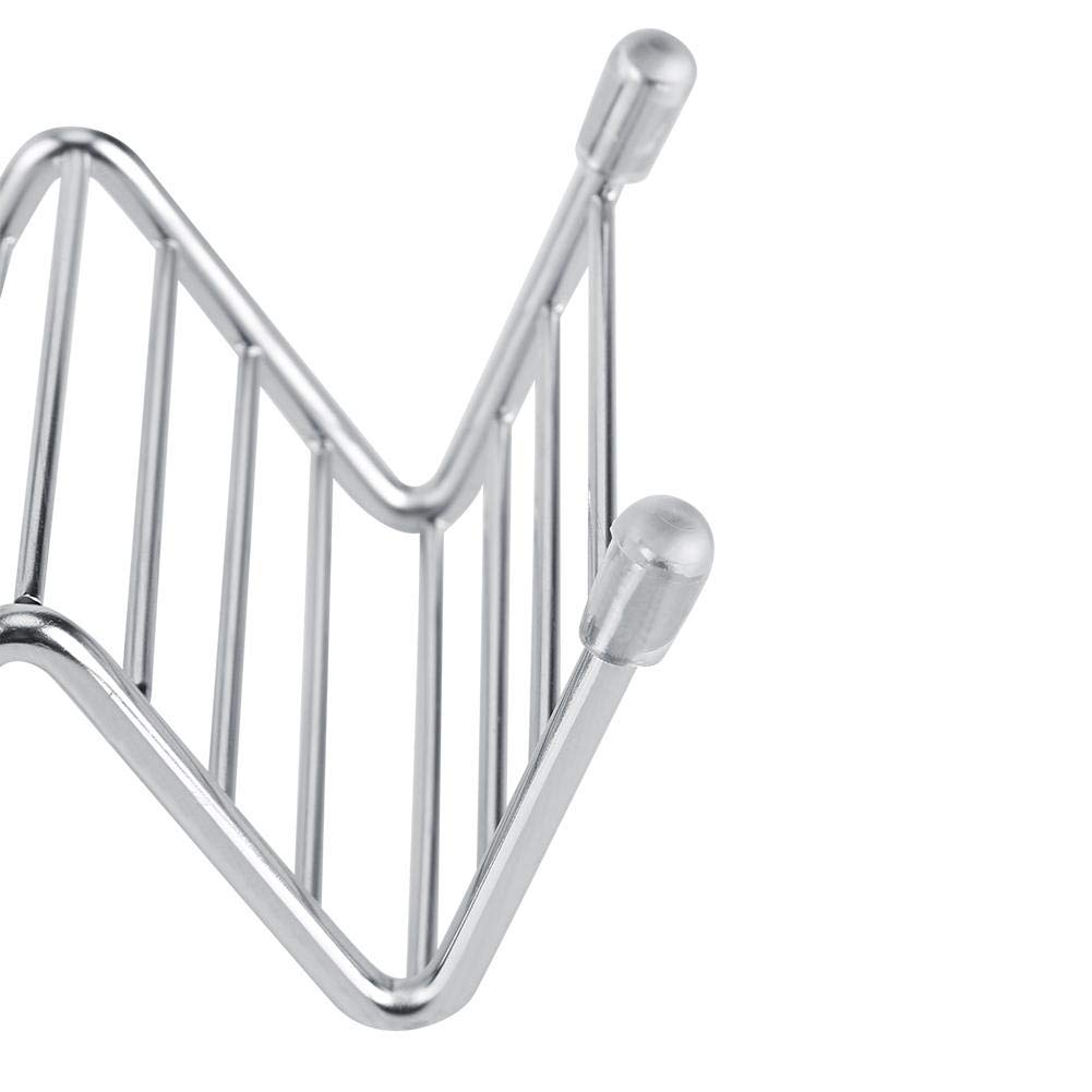 Fait Shape Stainless Steel Mexican Taco Holder Display Stand Shell Rack for Holding Soft Shell Hard Shell Burritos Sandwiches(2#)