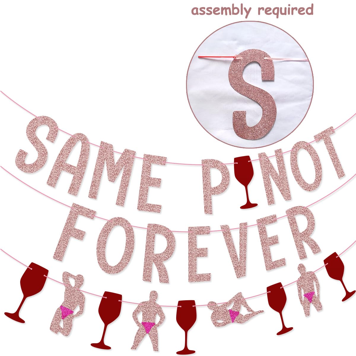 Same Pinot Forever Bachelorette Party Banner for Wine Bachelorette Party Napa Bachelorette Party Decorations