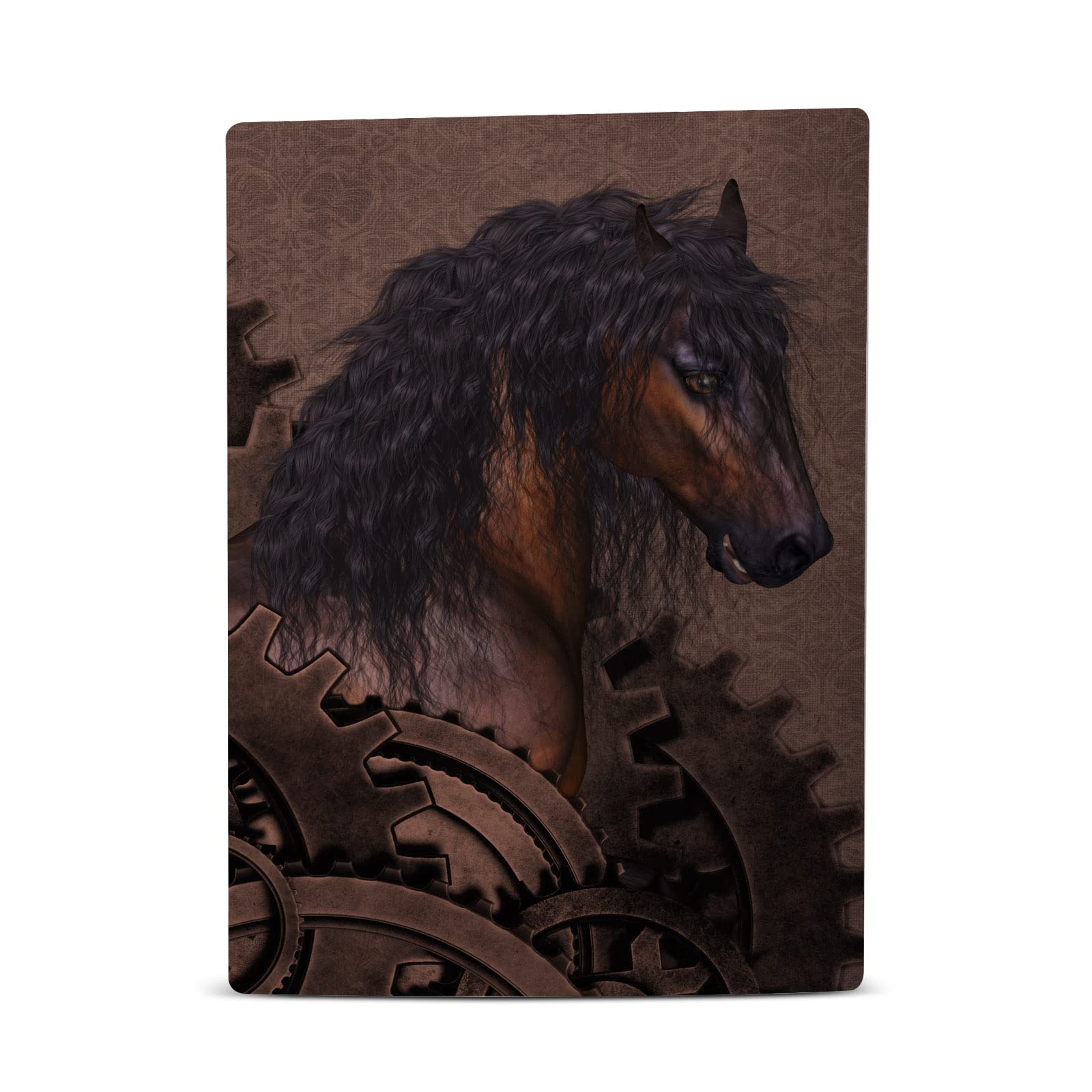 Head Case Designs Officially Licensed Simone Gatterwe Mechanical Gear Steampunk Horse Vinyl Faceplate Sticker Gaming Skin Decal Cover Compatible with Sony Playstation 5 PS5 Disc Edition Console