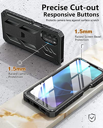 SOiOS for Motorola Moto G-5G 2022 Case: Drop Proof Sturdy Protection Phone Cover with Kickstand Military Grade Rugged Shockproof TPU Matte Textured(NOT 4G)