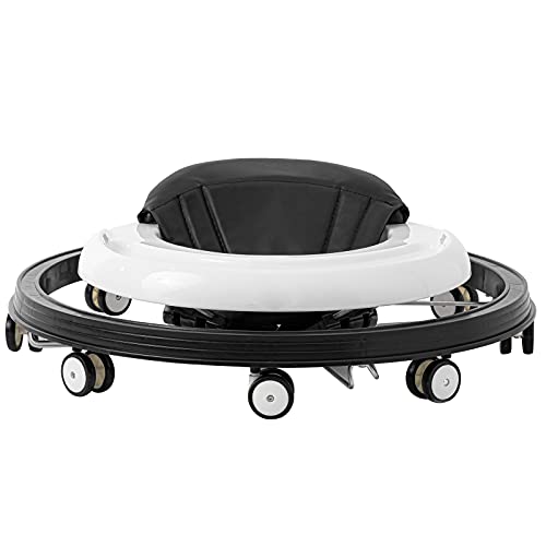 WWUIUIWW Baby Walker Foldable Adjustable Height,Multi-Function Anti-Rollover Toddler Walker,Suitable for All terrains for Babies Boys and Girls 6-18Months 9 Heights Adjustable