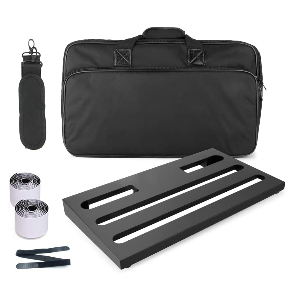 GOKKO Guitar Pedal Board 22 x 12.6 inches Guitar Pedalboard with Carrying Bag