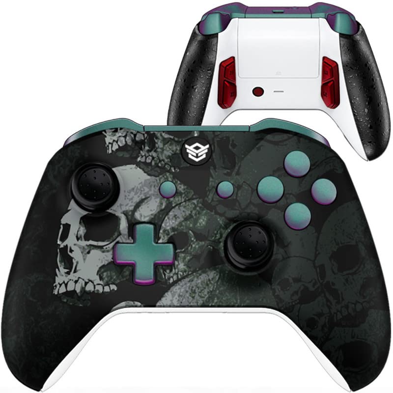 HEXGAMING ULTRA ONE Wireless Controller for Xbox Series X & S, for Xbox One, for Windows 7/8/10 - 4 Remappable Back Buttons - Hair Triggers - Interchangeable Thumbsticks - 6 Profiles - Lonely Skull