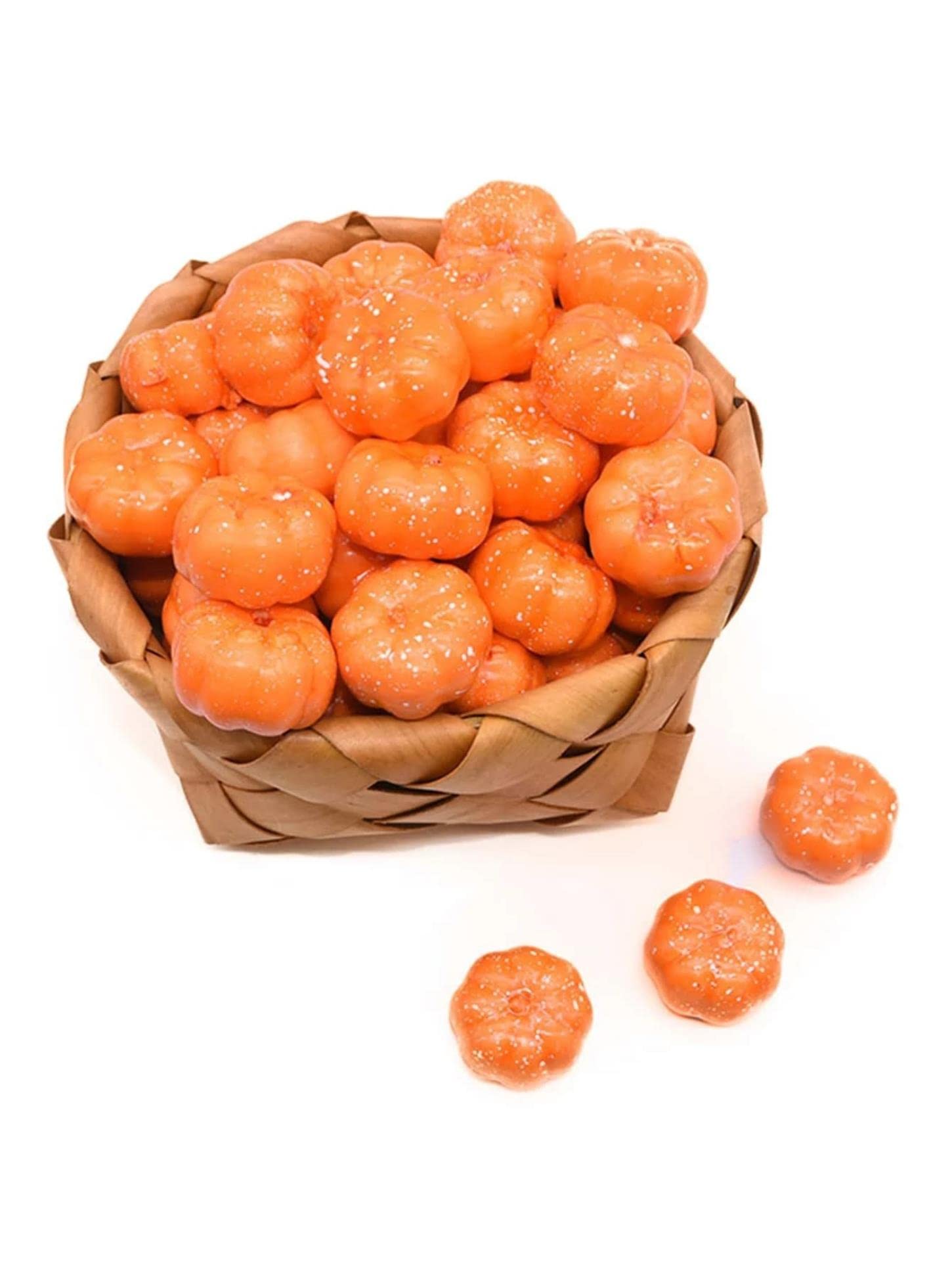Fake Pumpkins, 10 Pcs Halloween Pumpkin Design Decoration, Foam Plastic Fake Faux Artificial Pumpkins for Halloween Fall Harvest Festival Home Table Decor