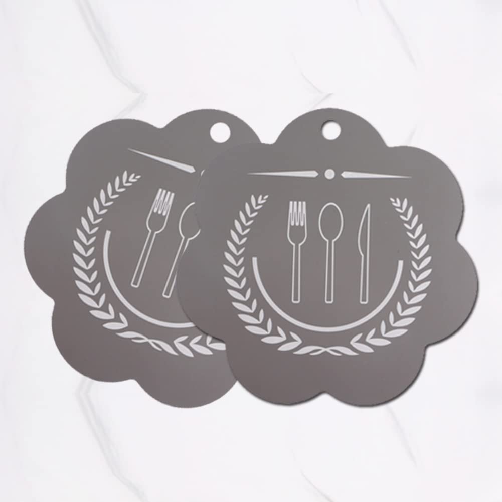 Induction Cooktop Protector Mat While Cooking 2 pcs Non Slip Pad Guard from Pollution Induction Cooker Protection Mat 10inches Flower Shape Grey Color Silicone Scratch Protector